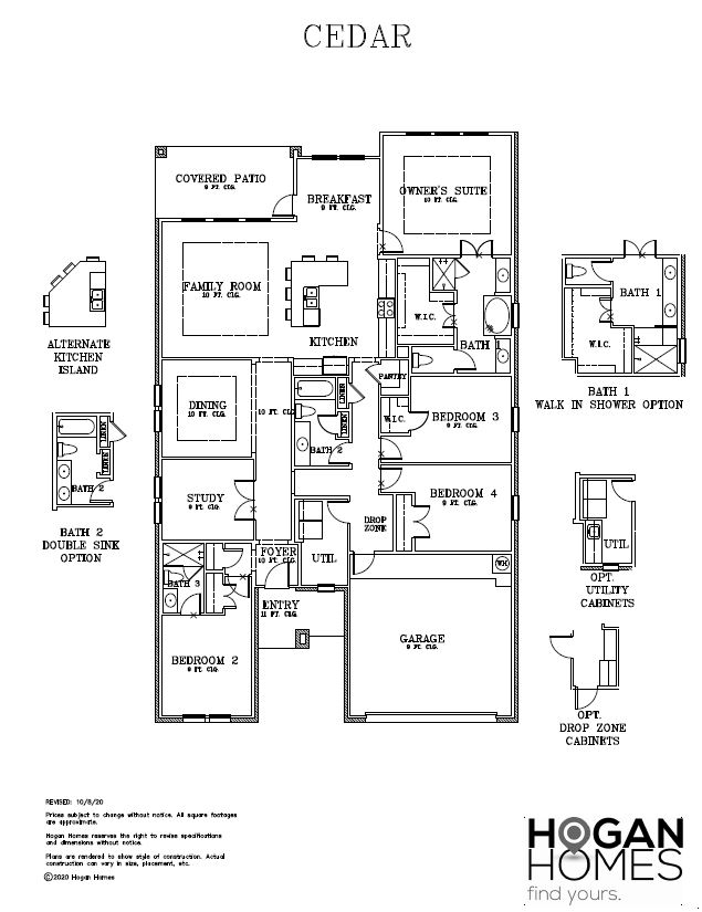 Floor Plans | Cedar | Corpus Christi New Home Builder