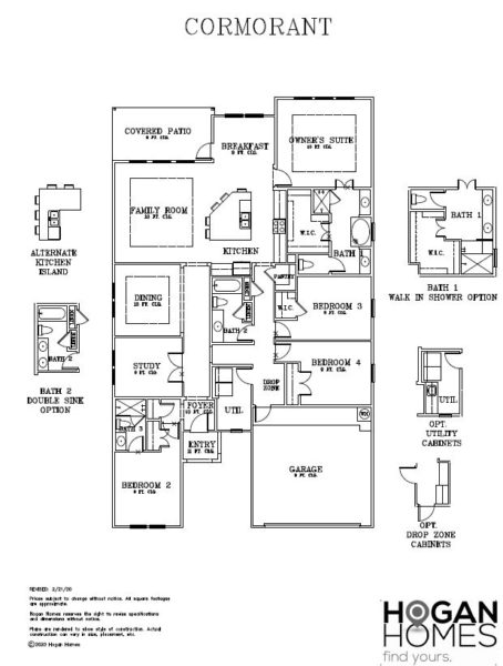 Floor Plans | Cormorant | Corpus Christi New Home Builder